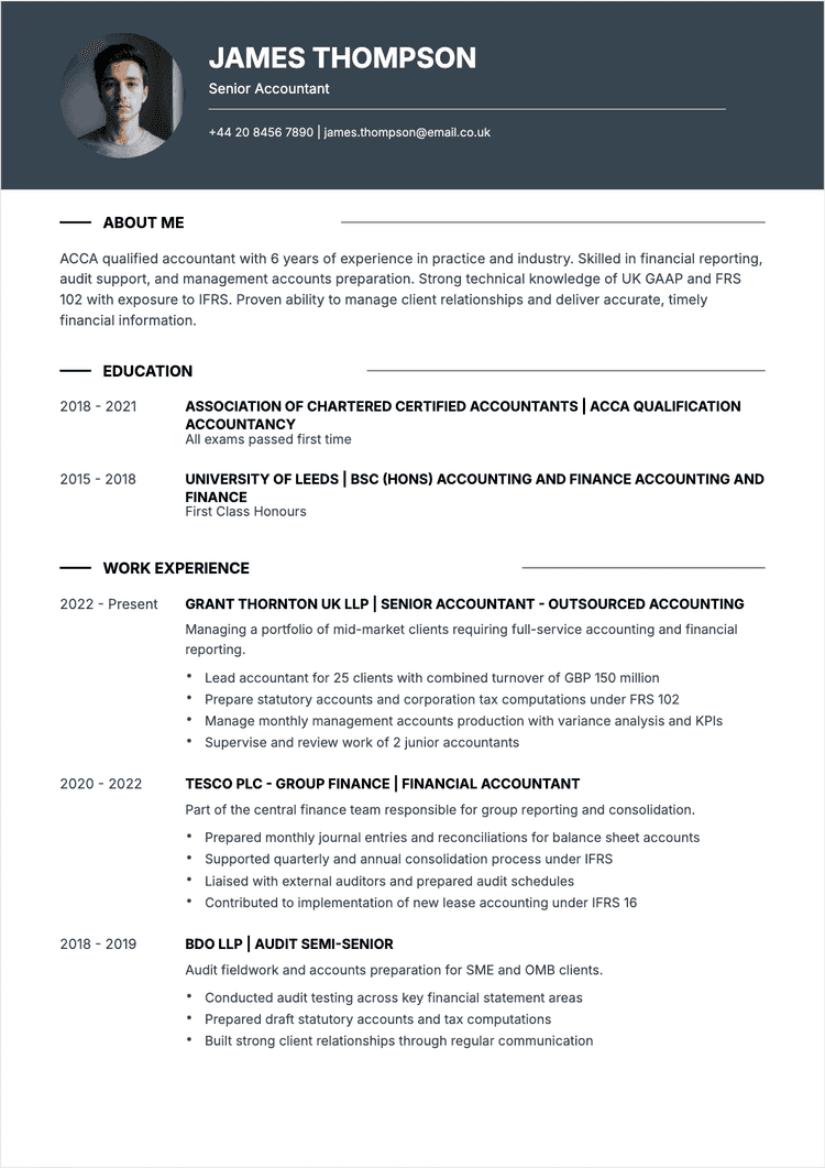 CV Accountant CV: examples, skills & template 2026
