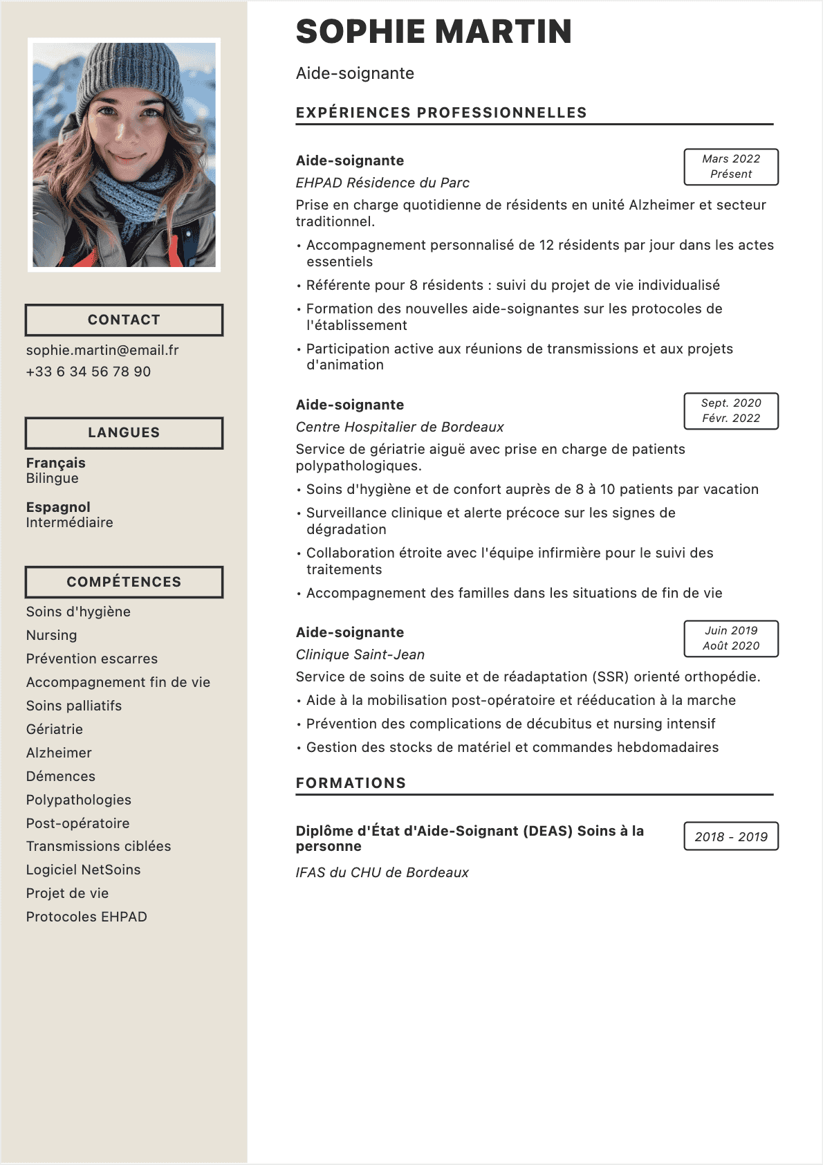 CV Aide-soignant : Exemple et Conseils 2026